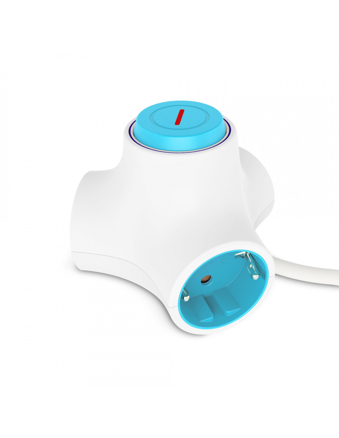 ALLOCACOC Modular socket, 5 power outlets, green