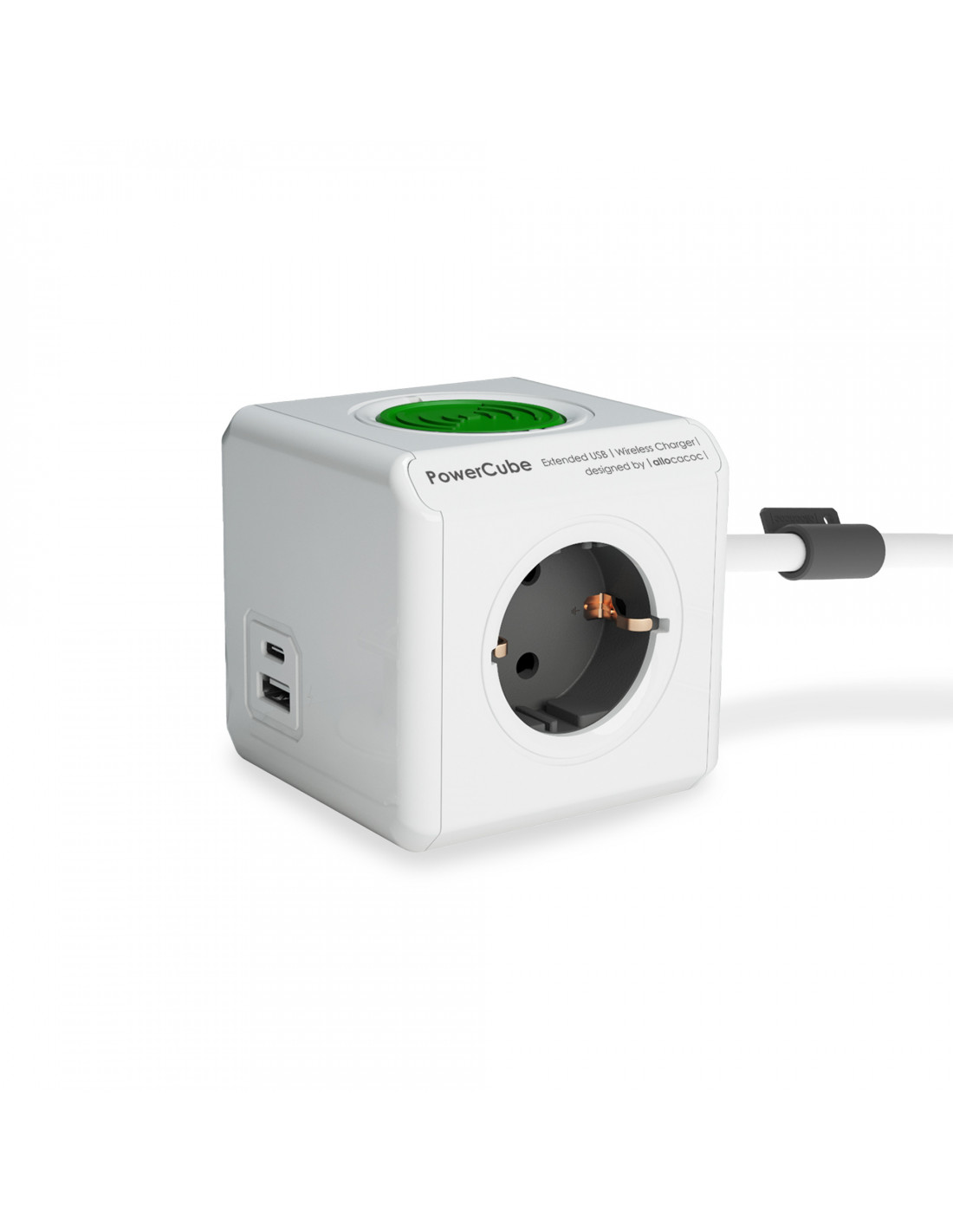 Allocacoc Modular Socket 3 Power Outlets Wireless Charger A C Usb Outputs