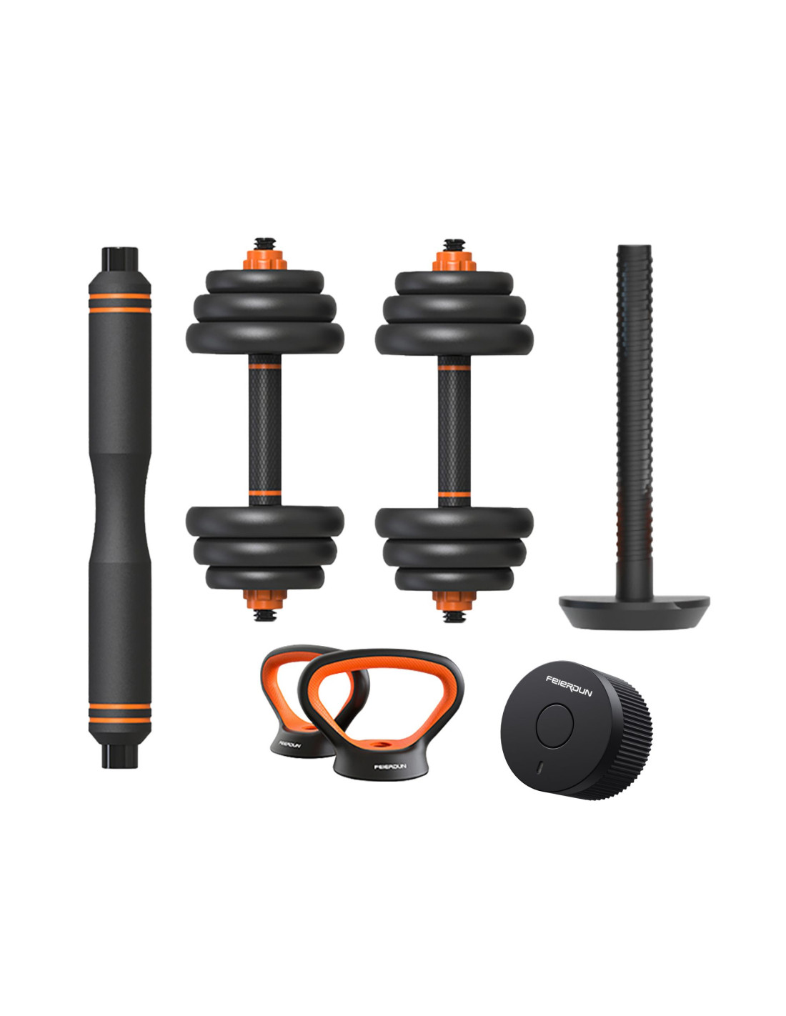Smart Kit Pack Dumbbell + Barbell + Kettlebell FED 30 Kg + Sensor